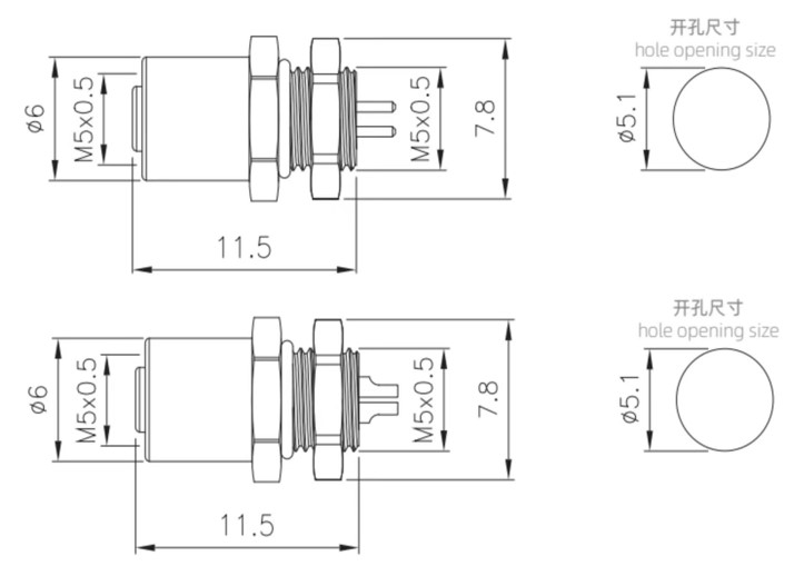 M5 waterproof solder wire female back lock waterproof 3 wire connectors ...