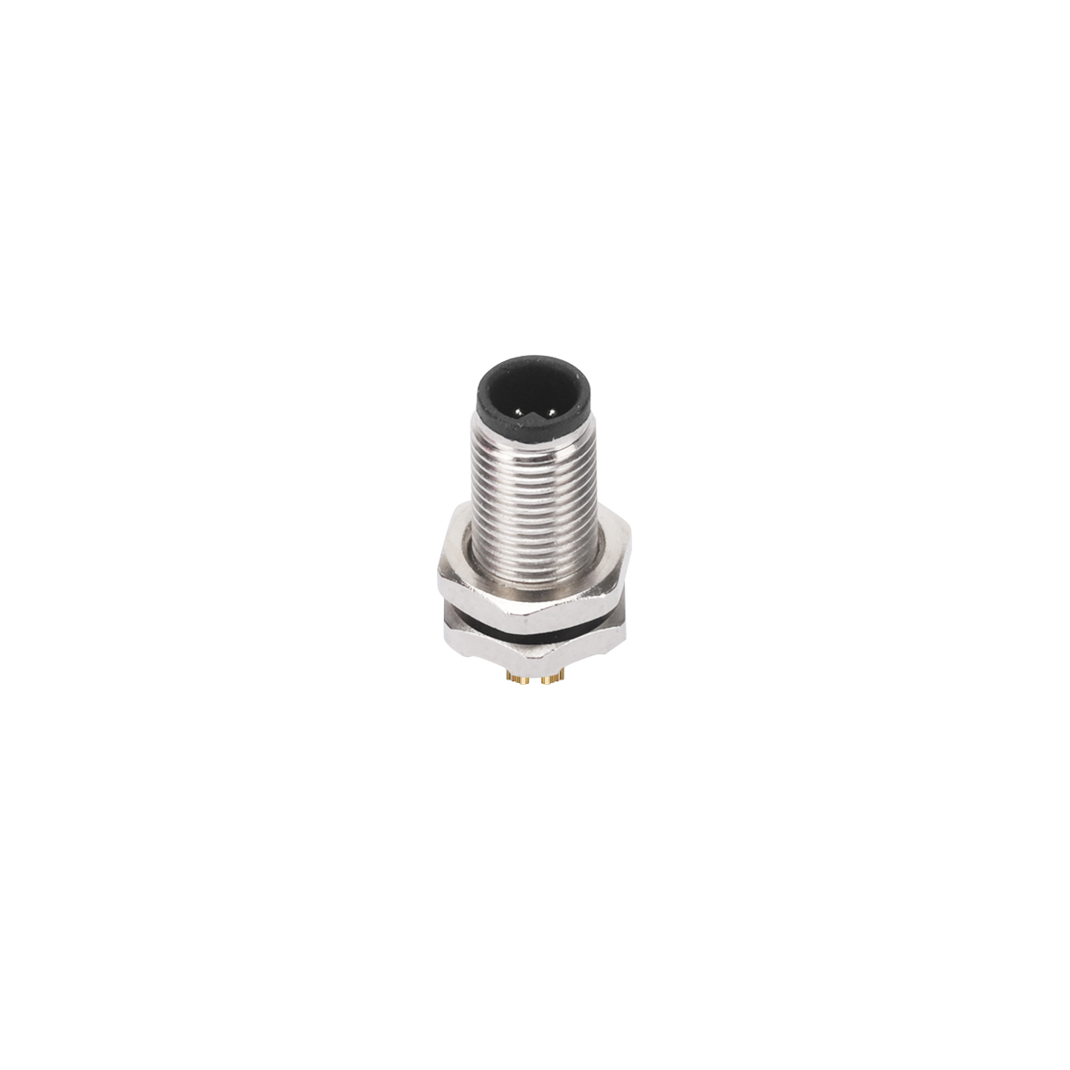 M5 3pin 4pin panel mount male front fastened soldering and PCB type ...