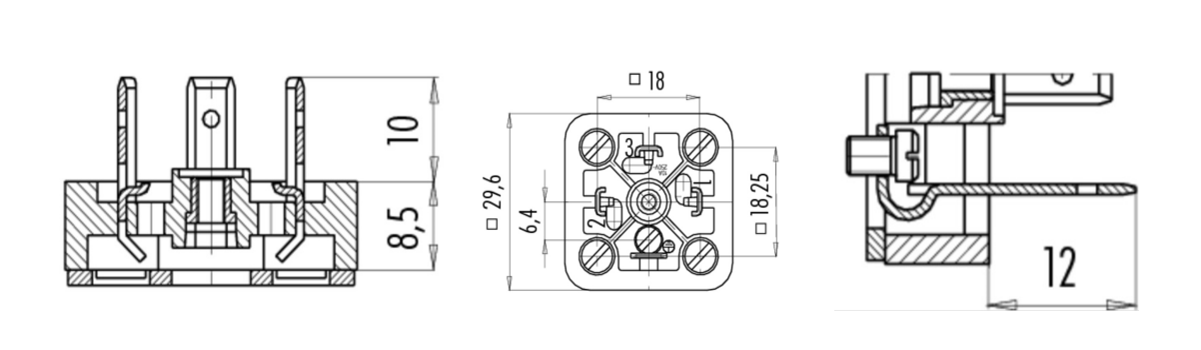 Din 43650 mpm male base form a ip65 soldering waterproof solenoid valve ...