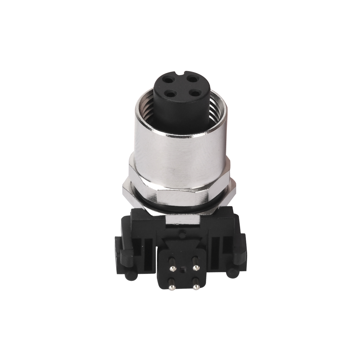 Waterproof M12 PCB Panel Mount Connector With Right Angle | Fremi